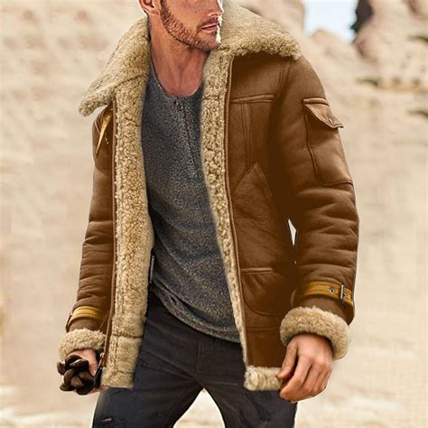 Mens Suede Fur Lined Coat Store