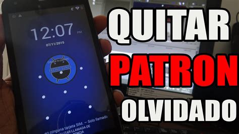 Como QUITAR PATRON DE DESBLOQUEO OLVIDADO En Celular O Tablet Android