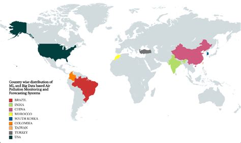 countries whose datasets are considered for air pollution models under