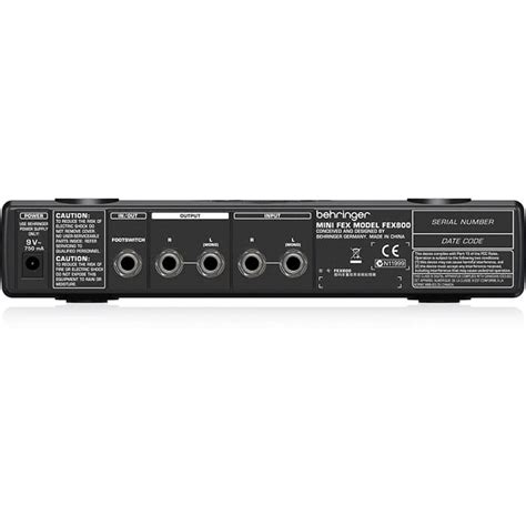 Behringer Fex800 Ultra Compact Stereo Multi Fx Processor Credible Sounds
