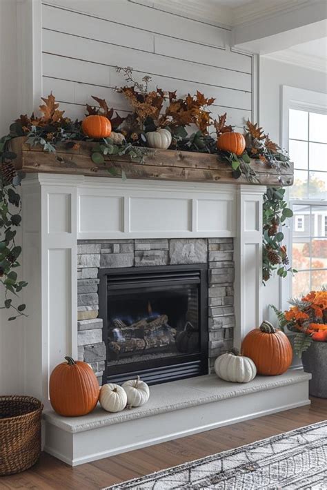 40 Farmhouse Fall Mantel Decor Ideas To Cozy Up Your Home