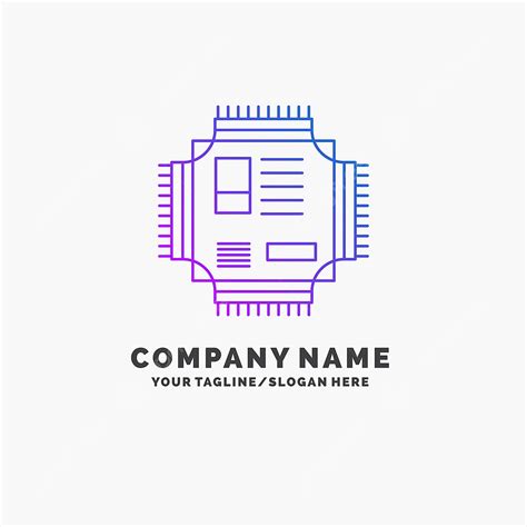 Chip Cpu Microchip Processor Technology Purple Business Logo