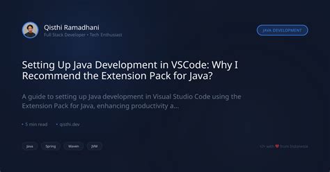 Setting Up Java Development In Vscode Why I Recommend The Extension Pack For Java Rama