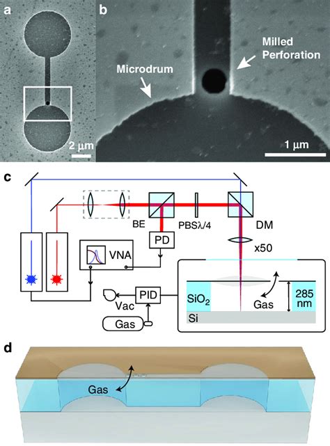 Suspended Graphene Device And Measurement Setup A Electron Microscope