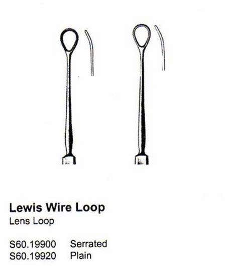 Elschnig Wire Loop Lens Loop Serrated Cvd Left Surgical Instruments