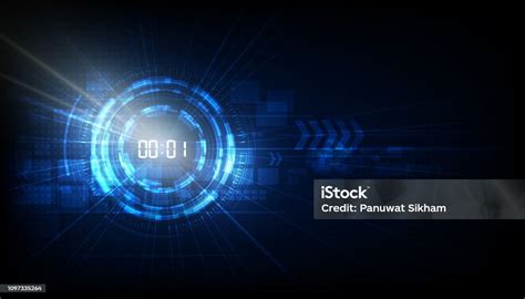 디지털 숫자 타이머 개념와 카운트 다운 투명 벡터 추상 미래 기술 배경 벽 시계에 대한 스톡 벡터 아트 및 기타 이미지 벽 시계 초현대적 디지털 화면 Istock