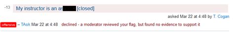 Offensive Flag Declined Meta Stack Overflow