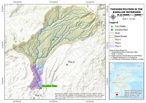 Thiessen Polygon Of The Karalloe Watershed Download Scientific Diagram