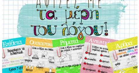 αφίσες με τα μέρη του λόγου 1 Pdf