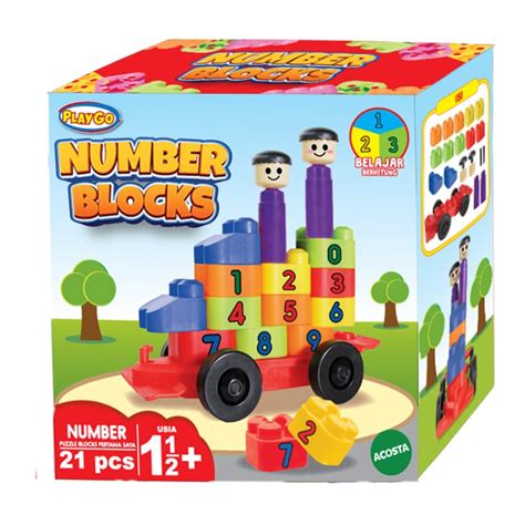 Number Blocks Playgo Mainan Edukasi Angka Acosta Mainan