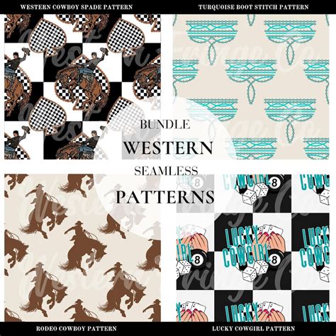 Western Design Bundle Western Pattern Bundle Seamless Pattern Bundle