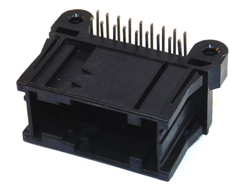 18 Way Te Connectivity Mqs 0 63mm Pcb Header 90deg Black