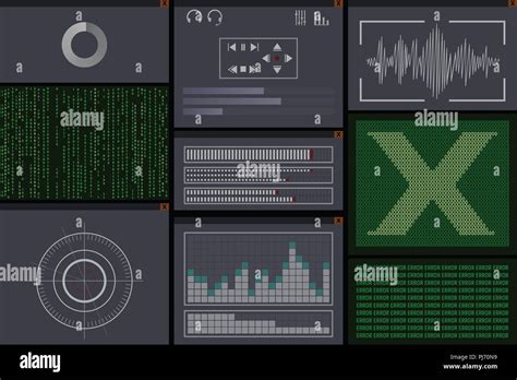 Hackers Pc Screen Cyber Danger Vector Illustration Stock Vector Image And Art Alamy