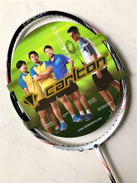 Carlton Gpx 17 Pro Badminton Racket Black White Orange Sports