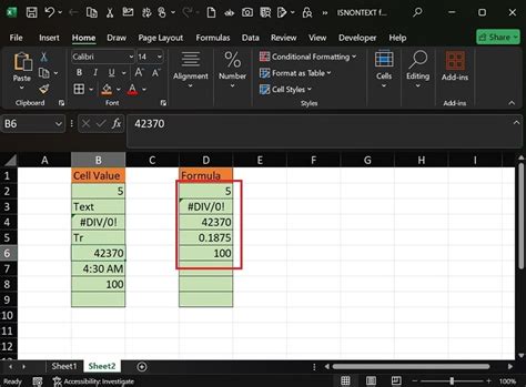 Isnontext Function In Excel