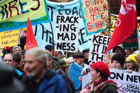 Anti Fracking Protest In Manchester City Centre Manchester Evening News
