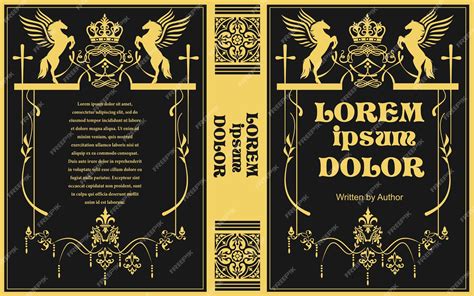 장식 된 가죽 책 표지 및 오래된 레트로 장식 프레임 로 ⁇ 골든 스타일 디자인 역사적 소설 동양 스타일 ⁇ 터 일러스트레이션 손으로 그린 일러스트레이션 프리미엄 벡터