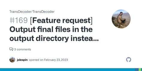 Feature Request Output Final Files In The Output Directory Instead Of