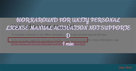 Workaround For Unity Personal License Manual Activation Not Supported