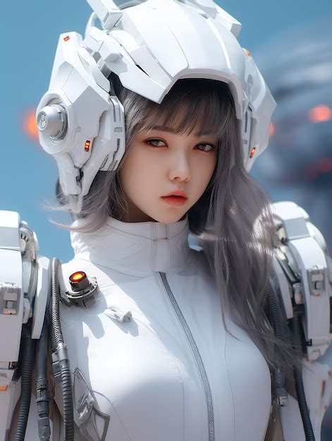 Premium Photo Beautiful Girl In Robot Costume