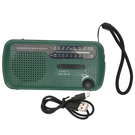 Manivela Solar Radio Am Fm Sw1 Sw2 Camping Linterna Led Multibanda