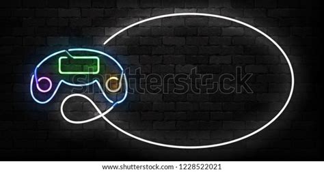 Vector Realistic Isolated Neon Sign Controller Stock Vector Royalty