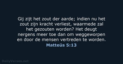 Matteüs 5 13 Bijbeltekst NBG DailyVerses net