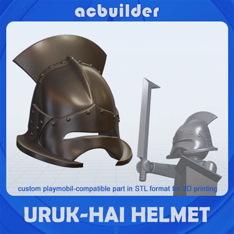 Stl File Uruk Hai Helmet Playmobil Compatible 🪖 ・3d Printable Model To