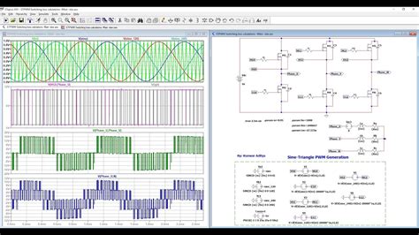 sine triangle pwm with dead time in ltspice youtube