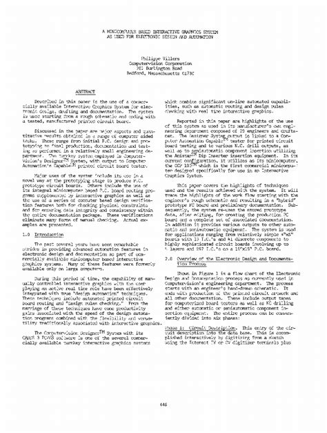 A Minicomputer Based Interactive Graphics System As Used For Electronic