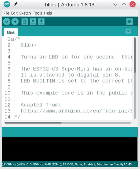 Esp32 C3 Supermini Blink Arduino A Website About Me My Career