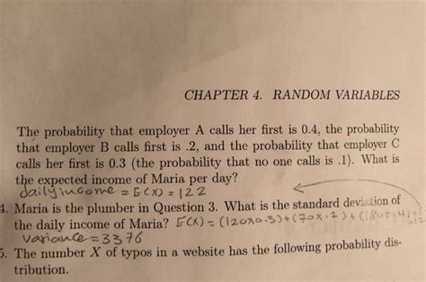 Solved Chapter Random Variables Random Variables One Chegg
