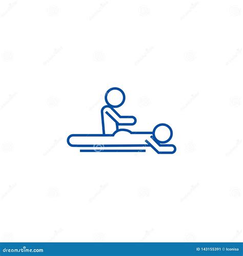Massage Spa Therapy Line Icon Concept Massage Spa Therapy Flat Vector