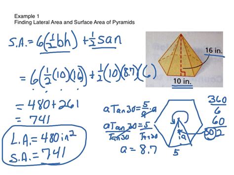 heptagonal pyramid surface area