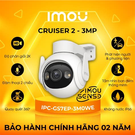 Camera Wifi ngoài trời Imou Cruiser 2 3MP I IPC GS7EP 3M0WE I IMOU