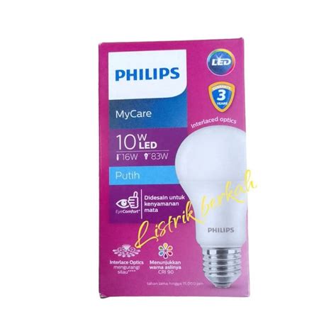 Jual Lampu Philips LED My Care Watt Original Bohlam Philip W Bulb W Shopee Indonesia