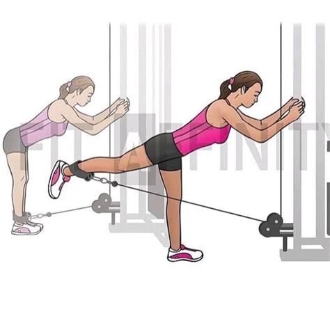 Cable Glute Kick Backs By Mariel Rodriguez Exercise How To Skimble