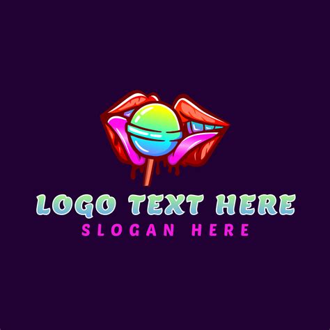Seductive Lips Lollipop Logo Brandcrowd Logo Maker