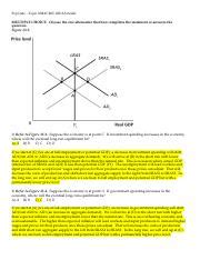 Macro Topic Adas Answers Docx Pop Quiz Topic MACRO AD AS Model MULTIPLE CHOICE Choose