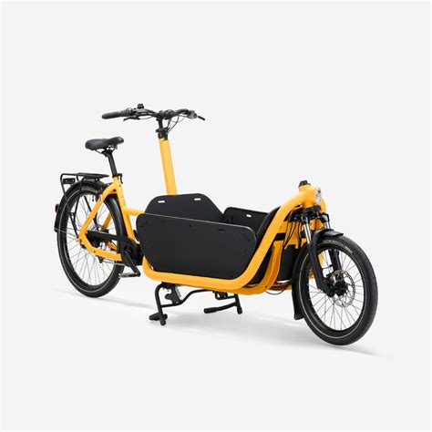 Vélo Cargo électrique Biporteur F900e Box Jaune Btwin Decathlon