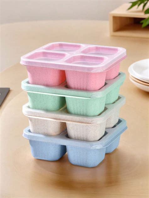 4 Grid Snacks Fruit Box Food Preservation Dried Fruit Candy Storage
