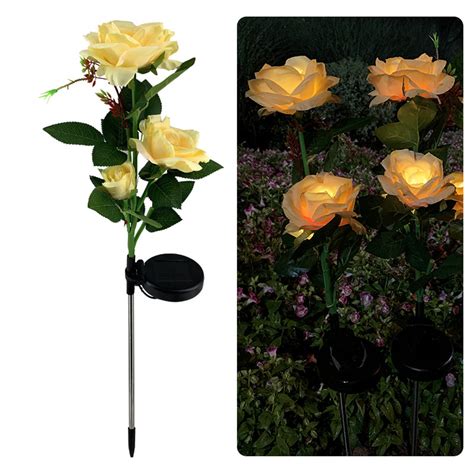 Ongmies Room Decor Clearance Lamp 3 Lights Head Solar Led Garden Stake