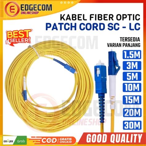 Jual KABEL FIBER OPTIC PATCH CORD LC SC UPC SIMPLEX SINGLE MODE