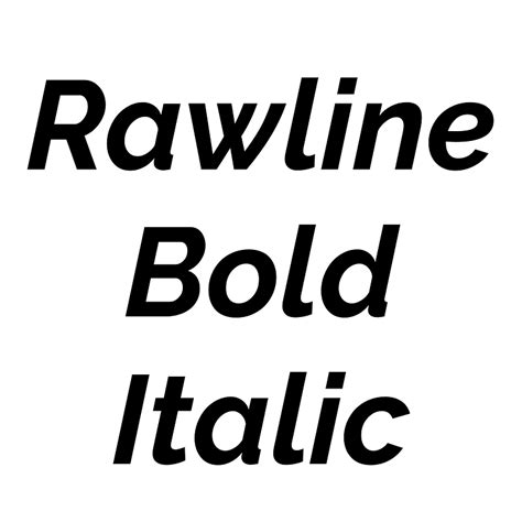 Rawline Bold Italic Creazilla