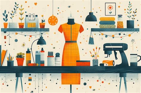 tailoring handmade background tamplate for presentation ai generated