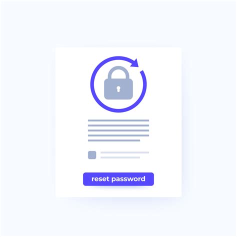 Password Reset Form With Button Vector Ui Design 35559939 Vector Art At Vecteezy