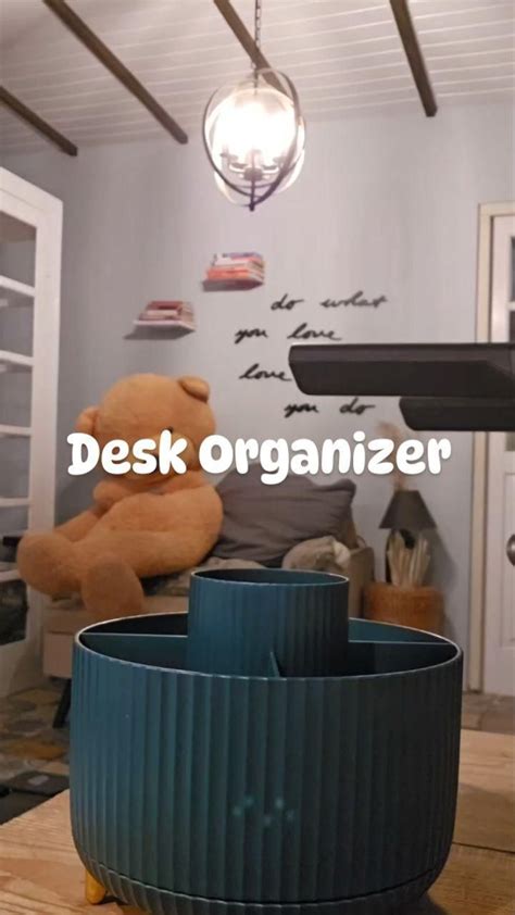 Marbrasse Desk Organizer 360 Degree Rotating Pen Holder For Desk Desk