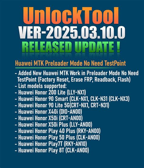 Unlocktool 2025 03 10 0 Released Update Huawei Mtk Preloader Mode No
