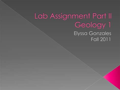 Lab Assignment Part Ii Ppt
