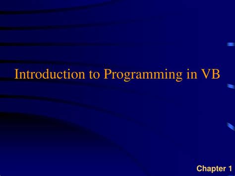 Ppt Introduction To Programming In Vb Powerpoint Presentation Free